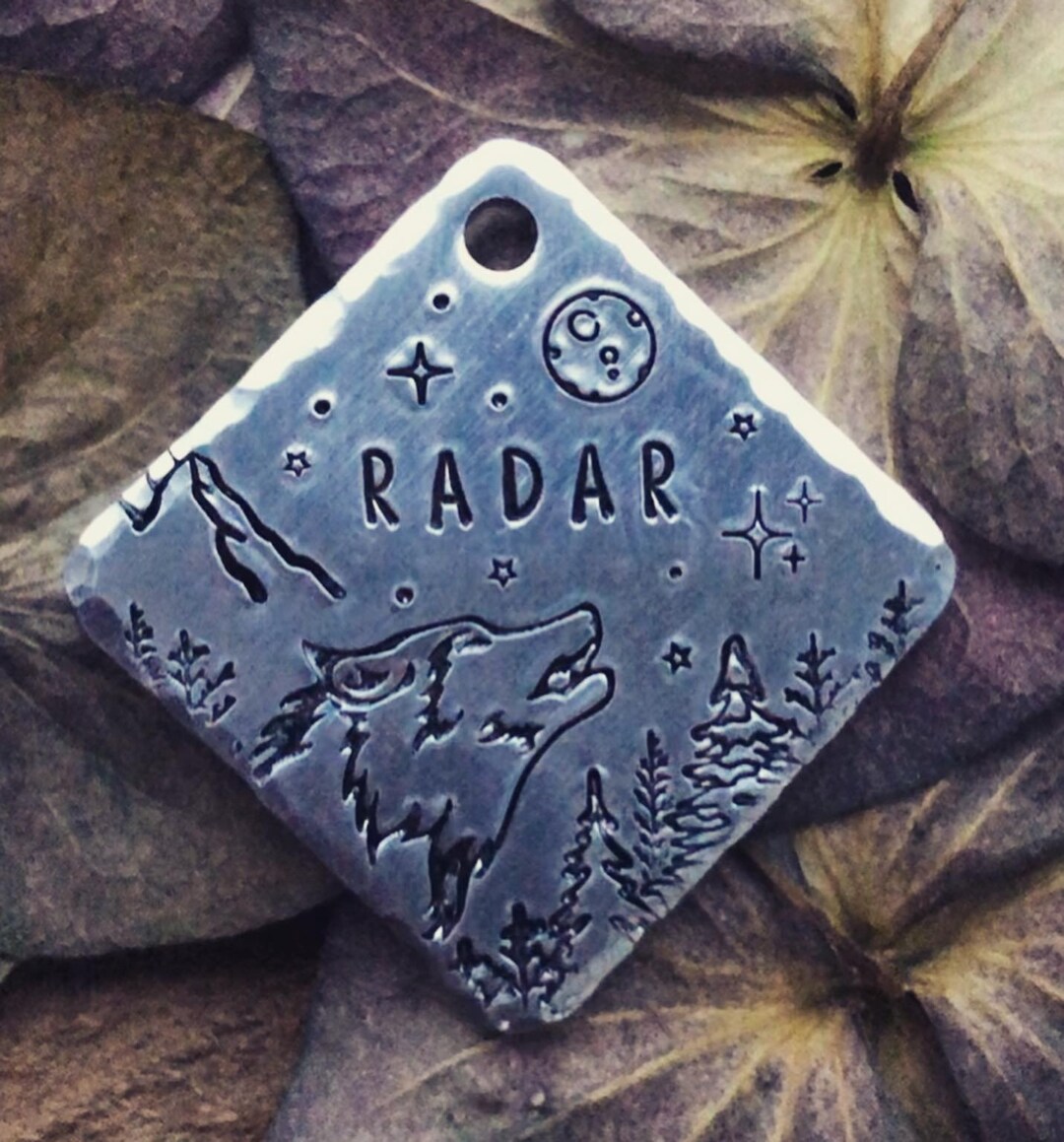 Pet ID Tag - Dog Tag - Custom Name Tag - Personalized - Hand Stamped ...