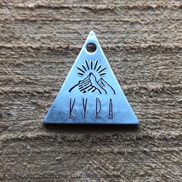 Triangle Name Tag - Etsy