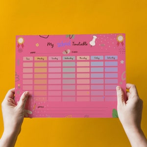Printable School Calendar: Simplify Your Timetable With Our Fillable ...