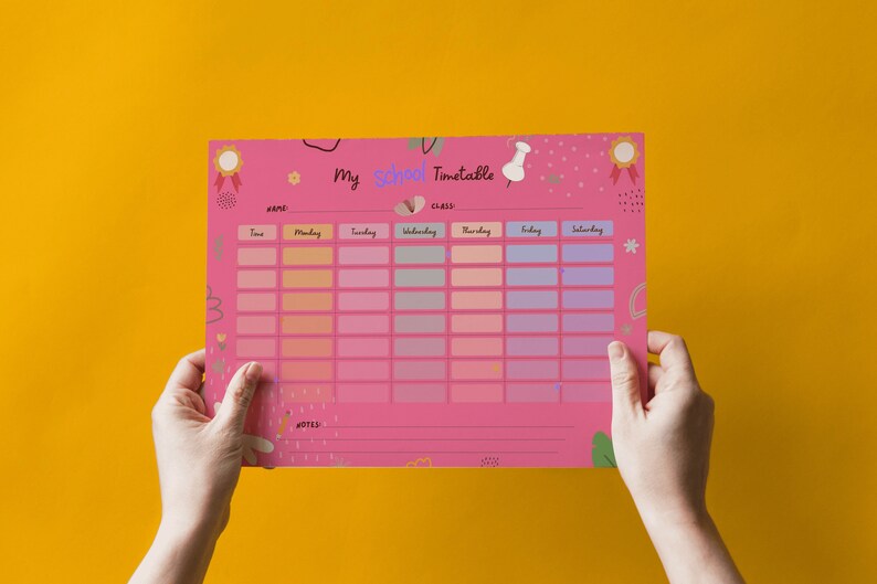 Printable School Calendar: Simplify Your Timetable With Our Fillable ...
