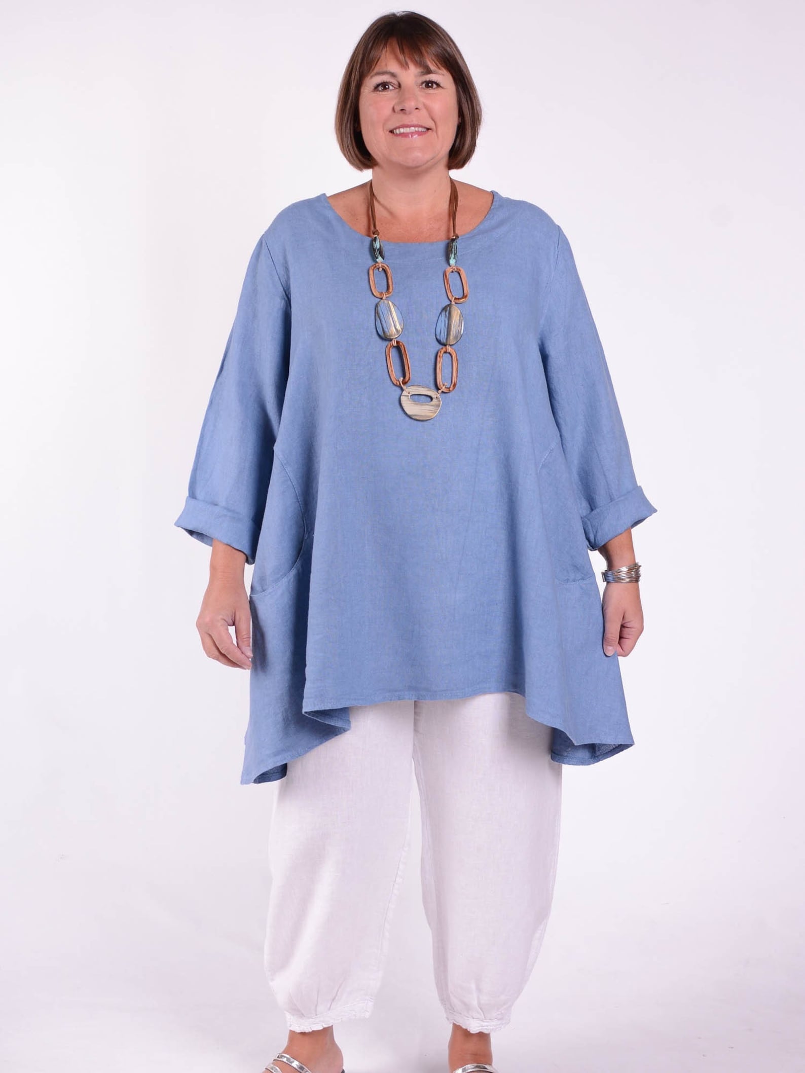 Lagenlook Linen Tunic Top, Oversized Tunic, Womens Tunic, Plus Size ...