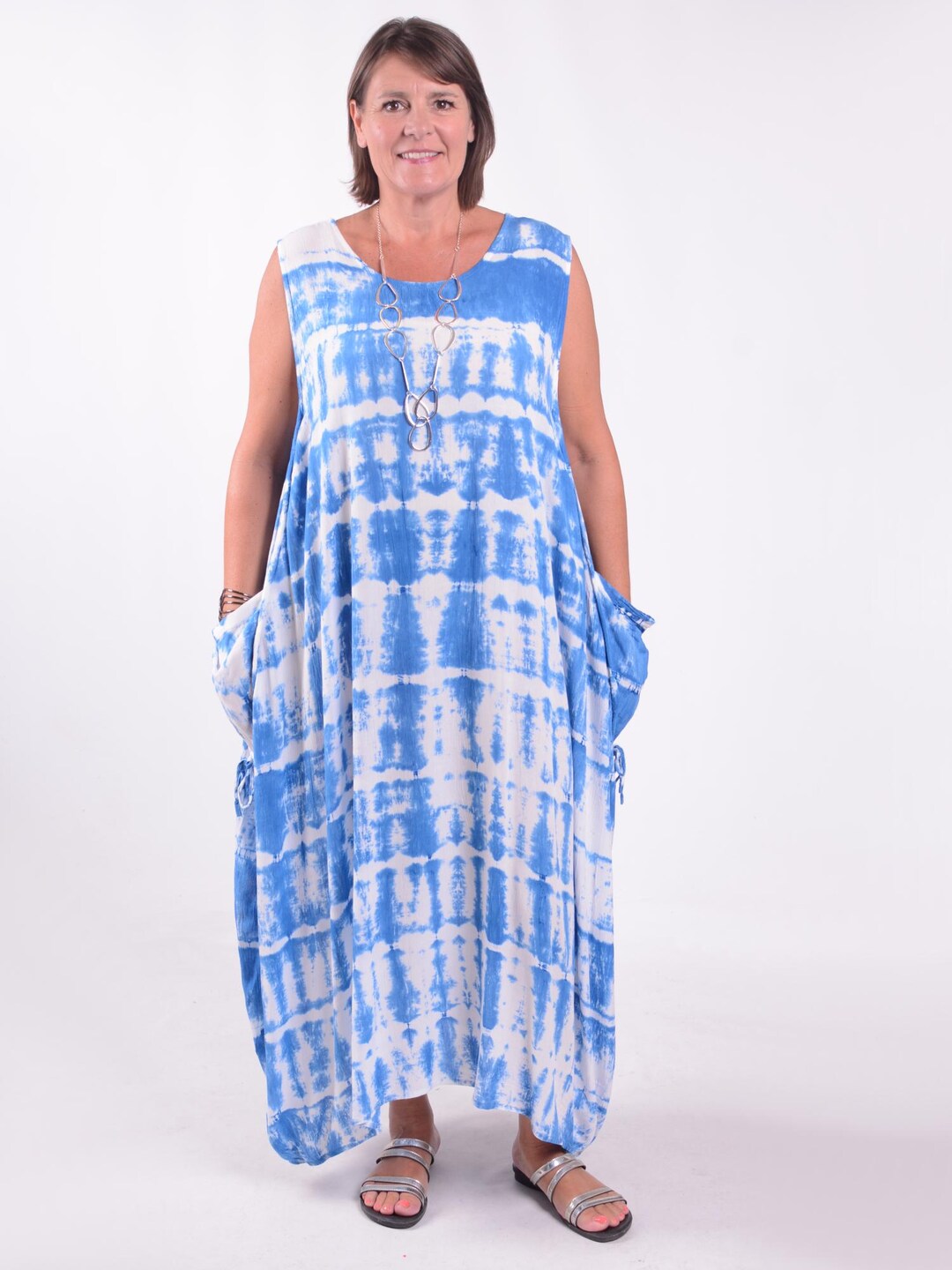 Lagenlook Plus Size Dress, Maxi Dress, Colourful Dress, Dress With ...