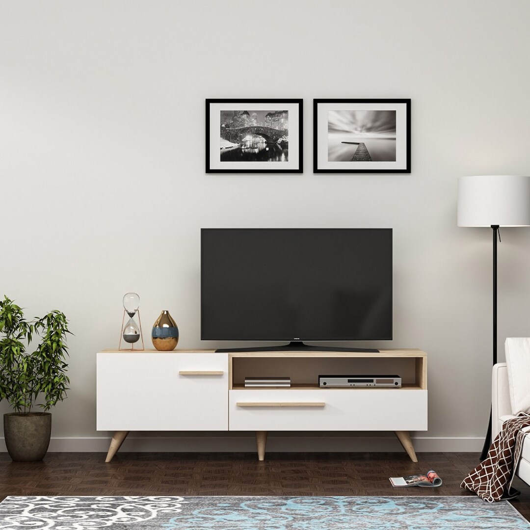 Minimalist Compact TV Stand up to 72'' Inventory - Etsy