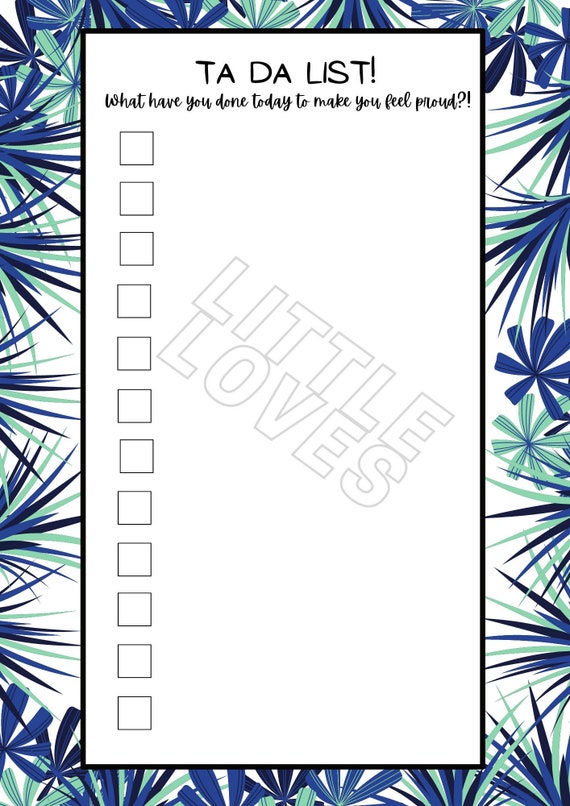 Printable Ta Da List Alternative to Do List Printable - Etsy