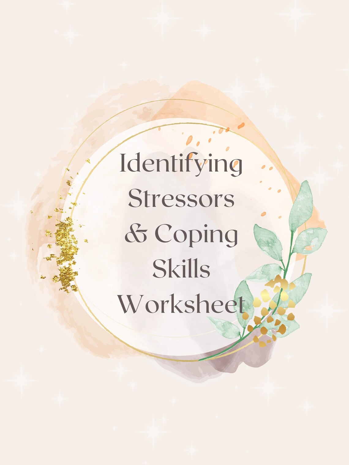 Coping With Stress Worksheet - Etsy