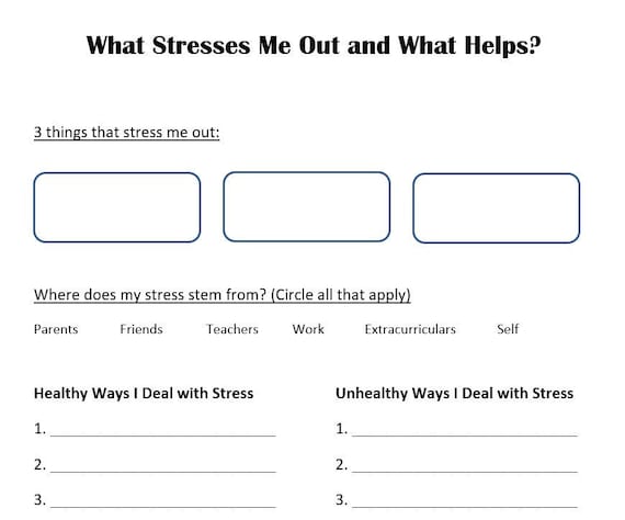 Stress Worksheets