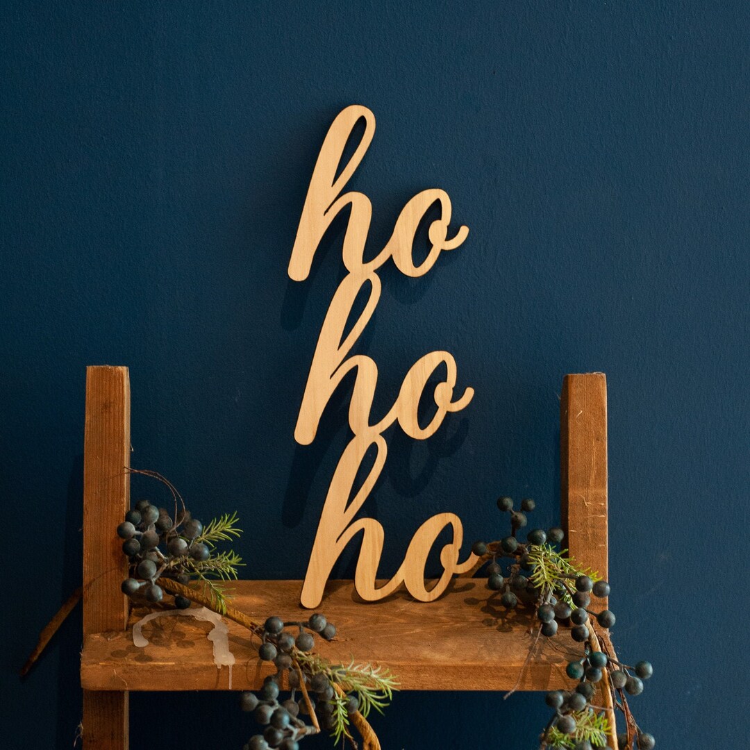 Mural hohoho, Wooden Lettering, Christmas Decoration, Advent Season - Etsy