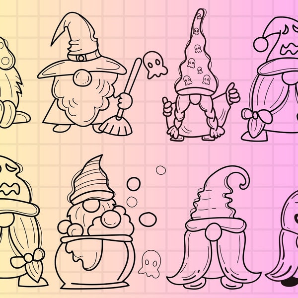 Halloween Gnome Svg - Etsy