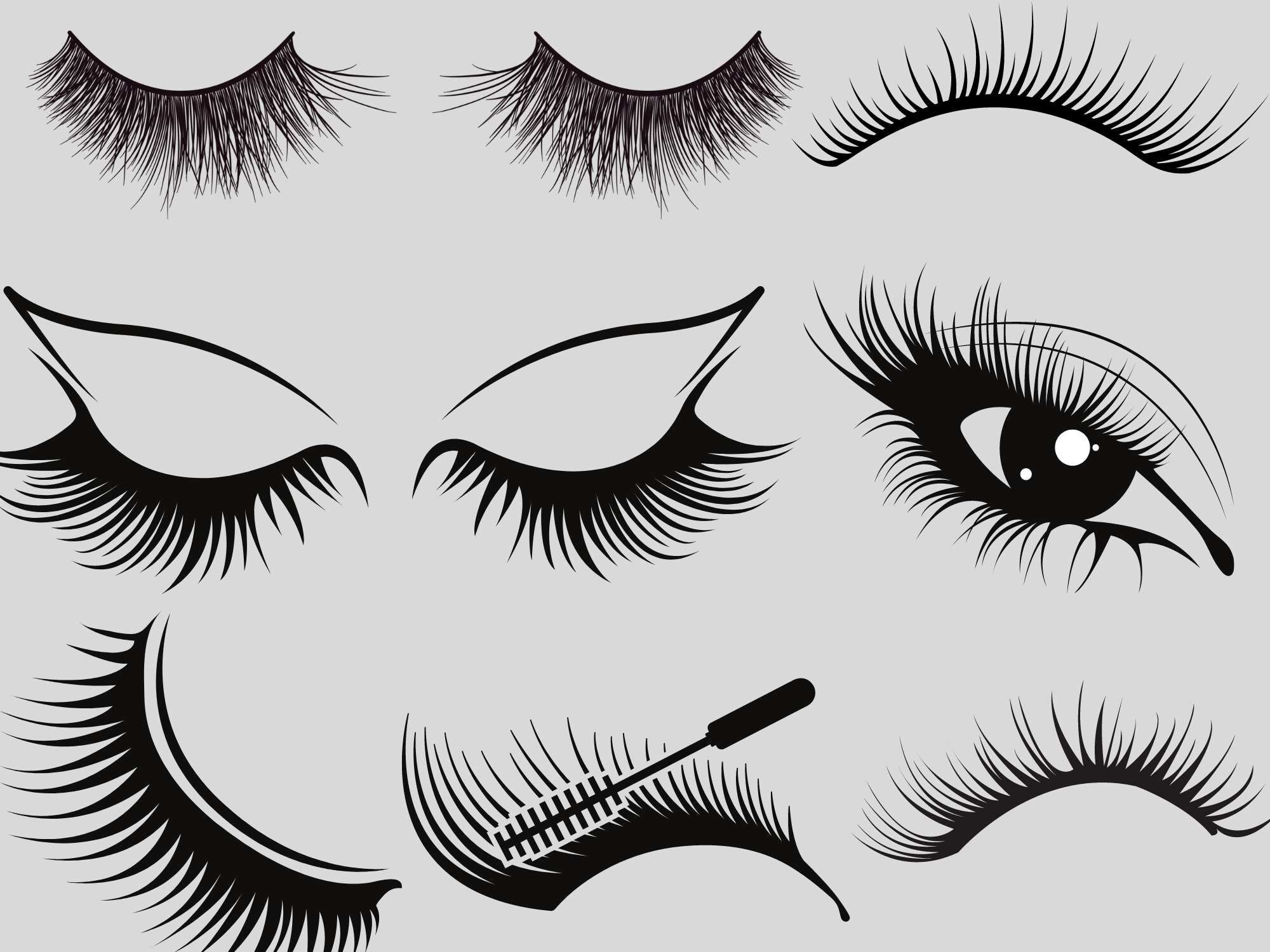 Eyelashes Svg Makeup Svg Lashes Svg Eyelash Svg Eyebrows - Etsy