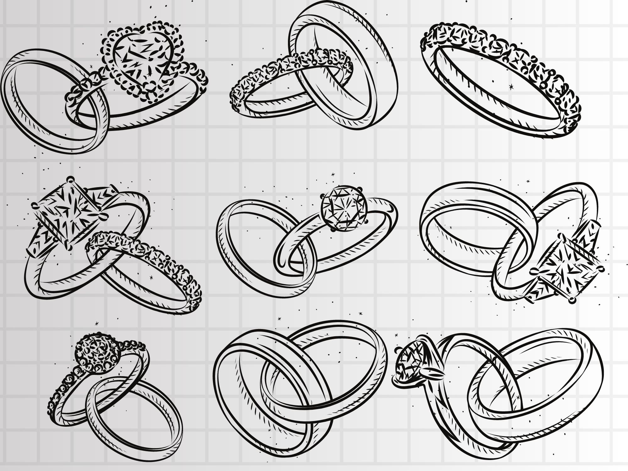 Wedding Rings Drawing