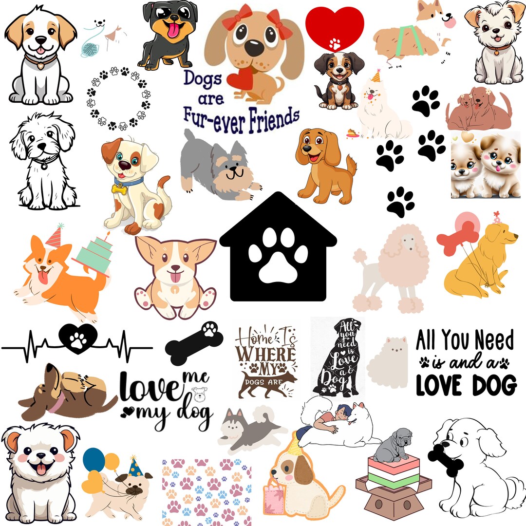 Cute Puppy Svg , Puppy Face Svg , Cartoon Puppy Svg , Dog Bundle Svg ...