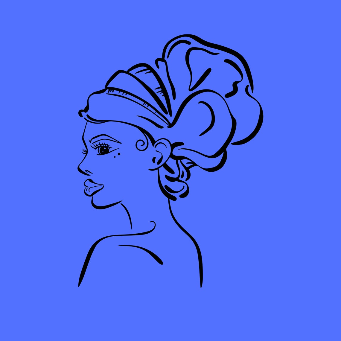 Afro Woman Svg Afro Girl Svg Afro Queen Svg Afro Lady Svg Curly Hair