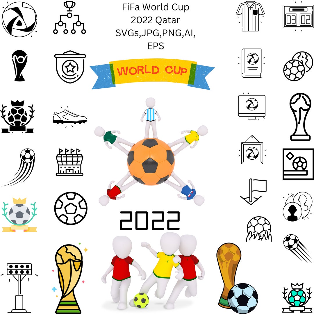 Fifa World Cup 2022 Qatar Bundle Svgs Fifa World Cup Designs in ...