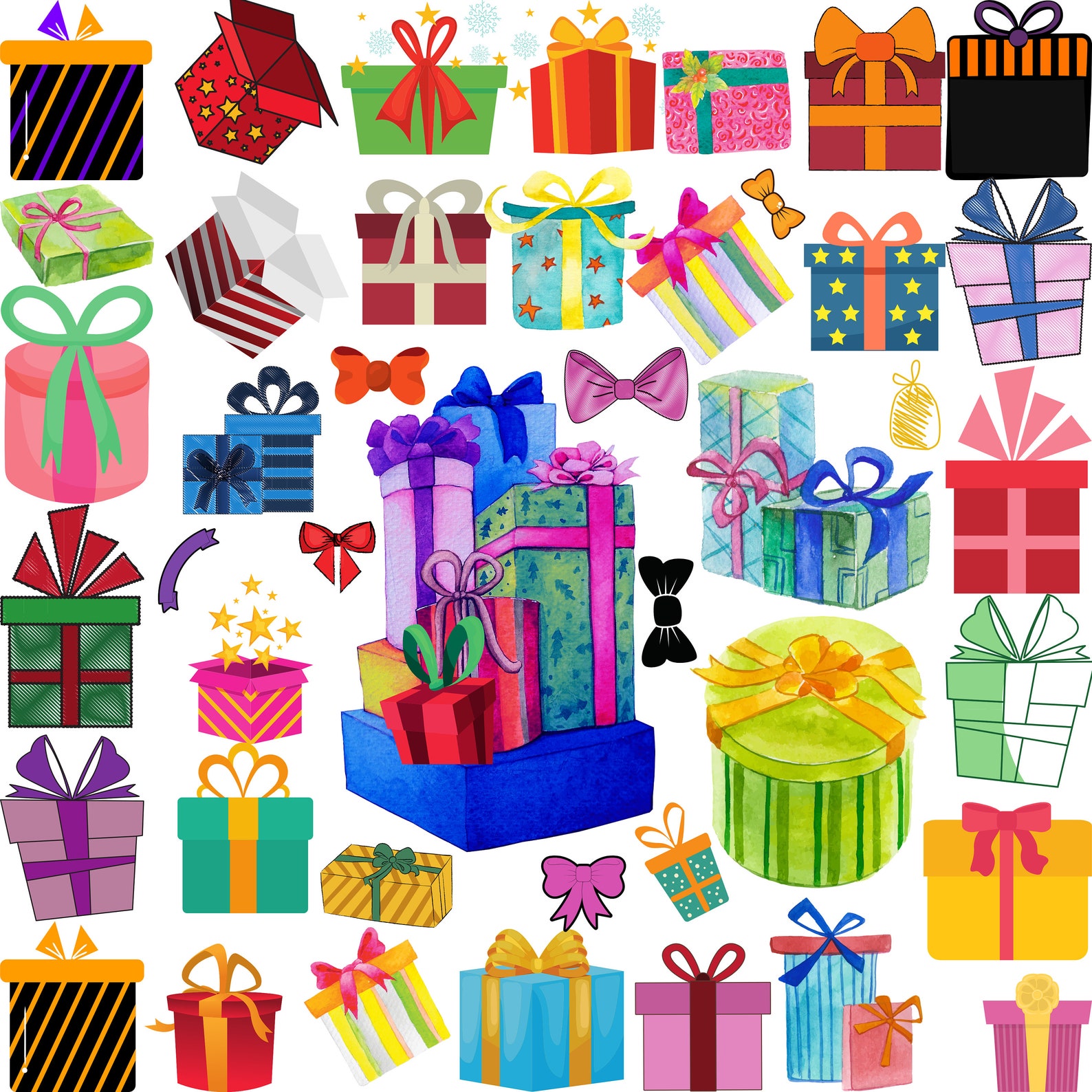 Presents SVG Bundle, Present SVG, Gift Svg, Gift Box Svg, Png, Svg ...