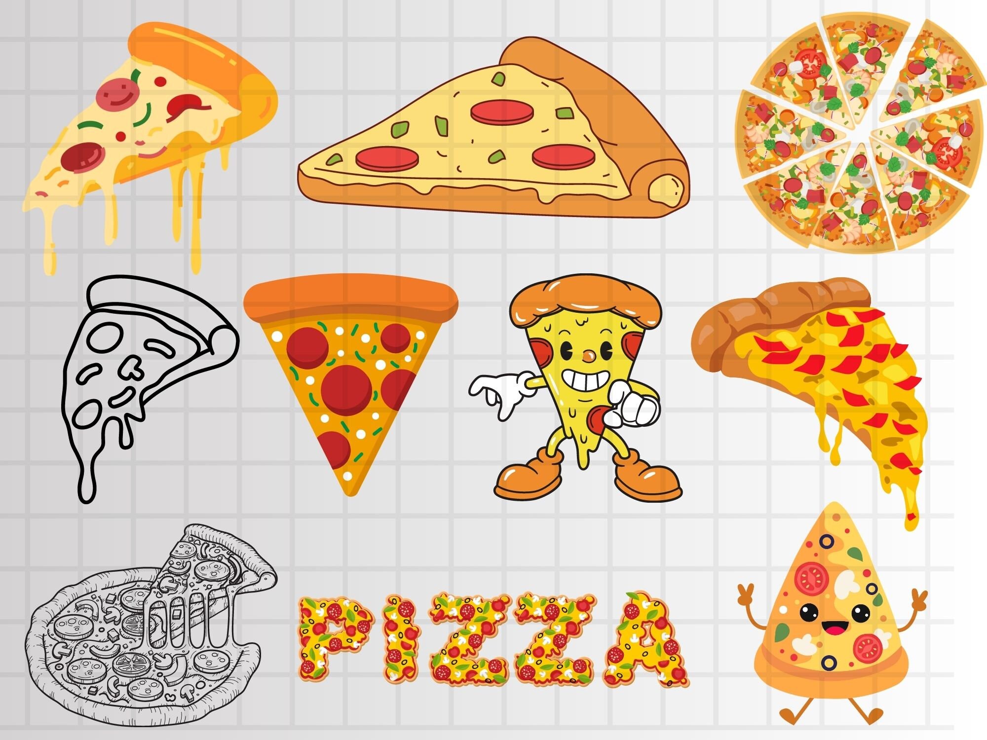 Pizza Svg Food Svg Pepperoni Svg Pizza Chef Svg Pizza - Etsy