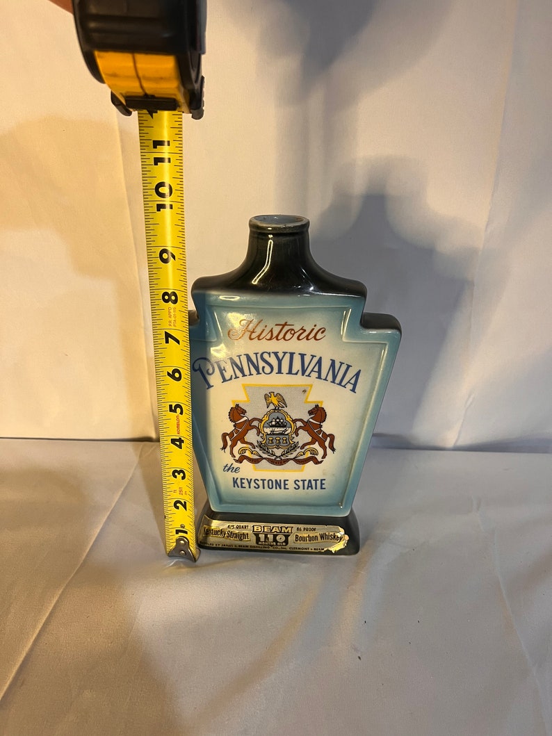 Vintage 1968 Historic Pennsylvania the Keystone State Jim Beam Bottle ...