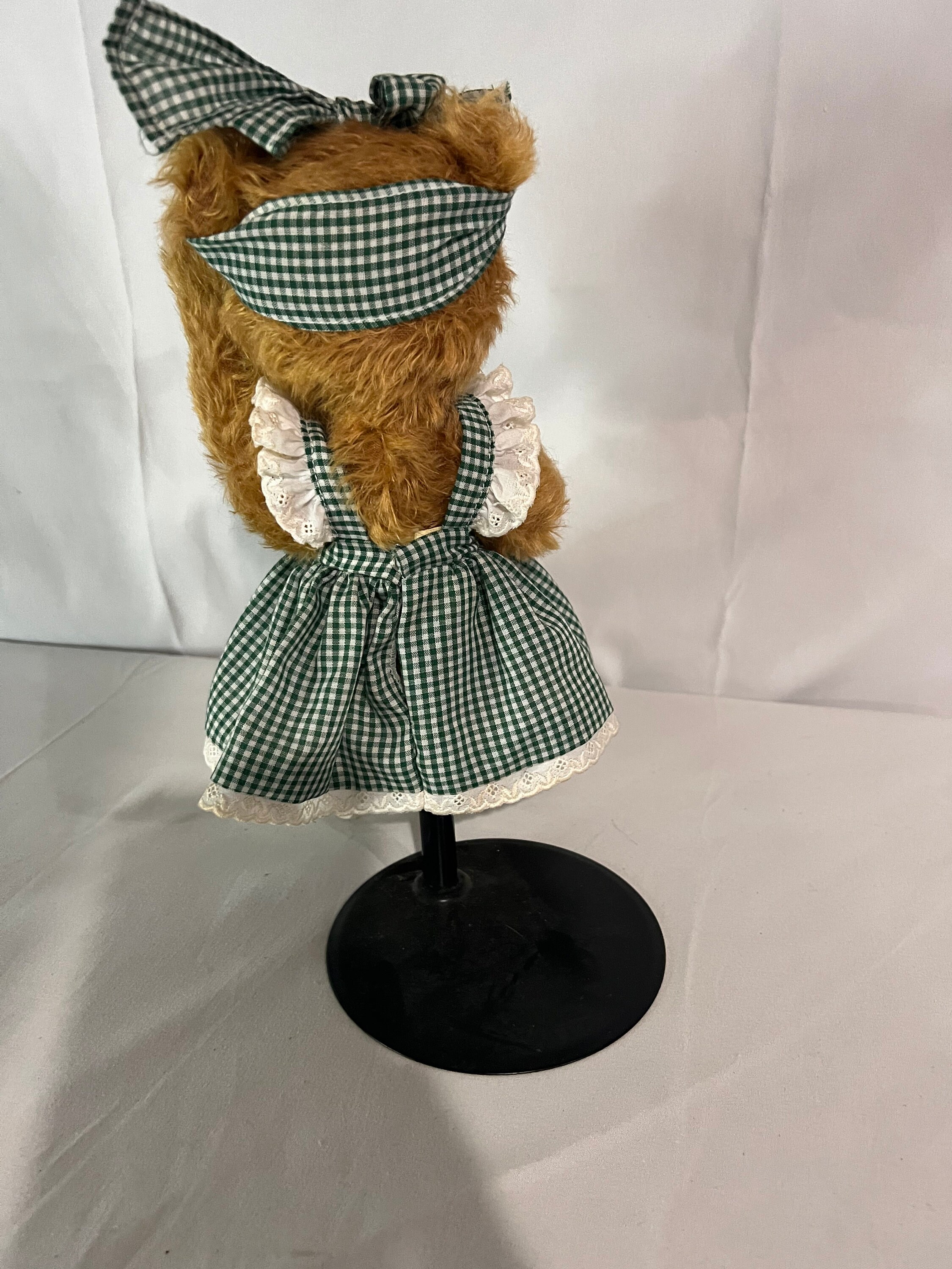 Franklin Mint Jamie Gingham John Deere Bear, Mohair Bear With Stand ...