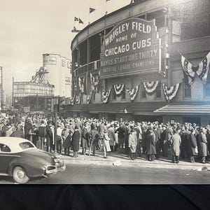 Vintage Chicago Cubs 1945 World Series Wood Tranfer Print, Wrigley ...