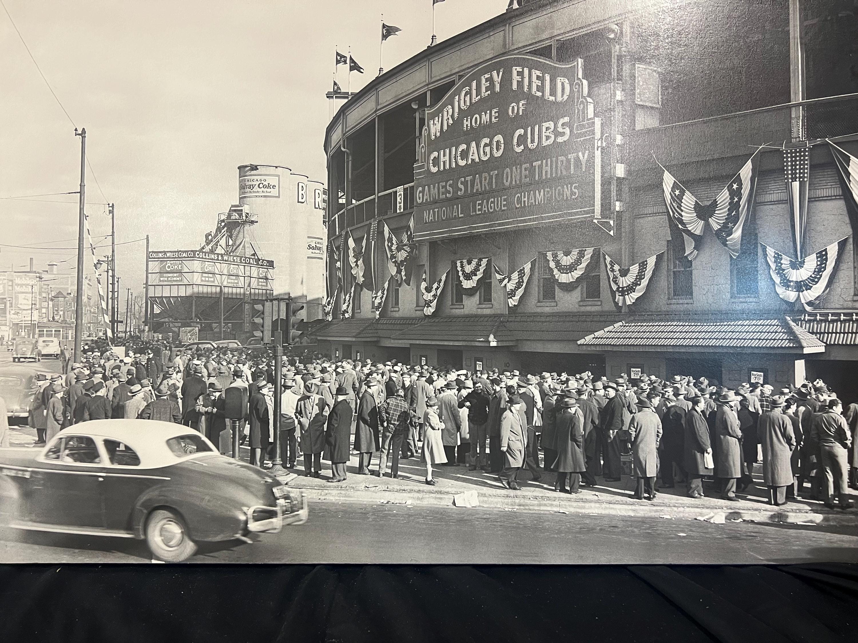 Vintage Chicago Cubs 1945 World Series Wood Tranfer Print, Wrigley ...