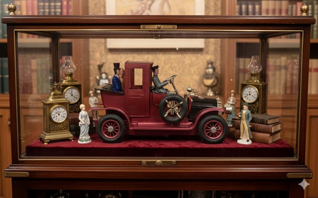 Vintage Packard Landaulet Die Cast Model 1912, Battery Operated Works ...