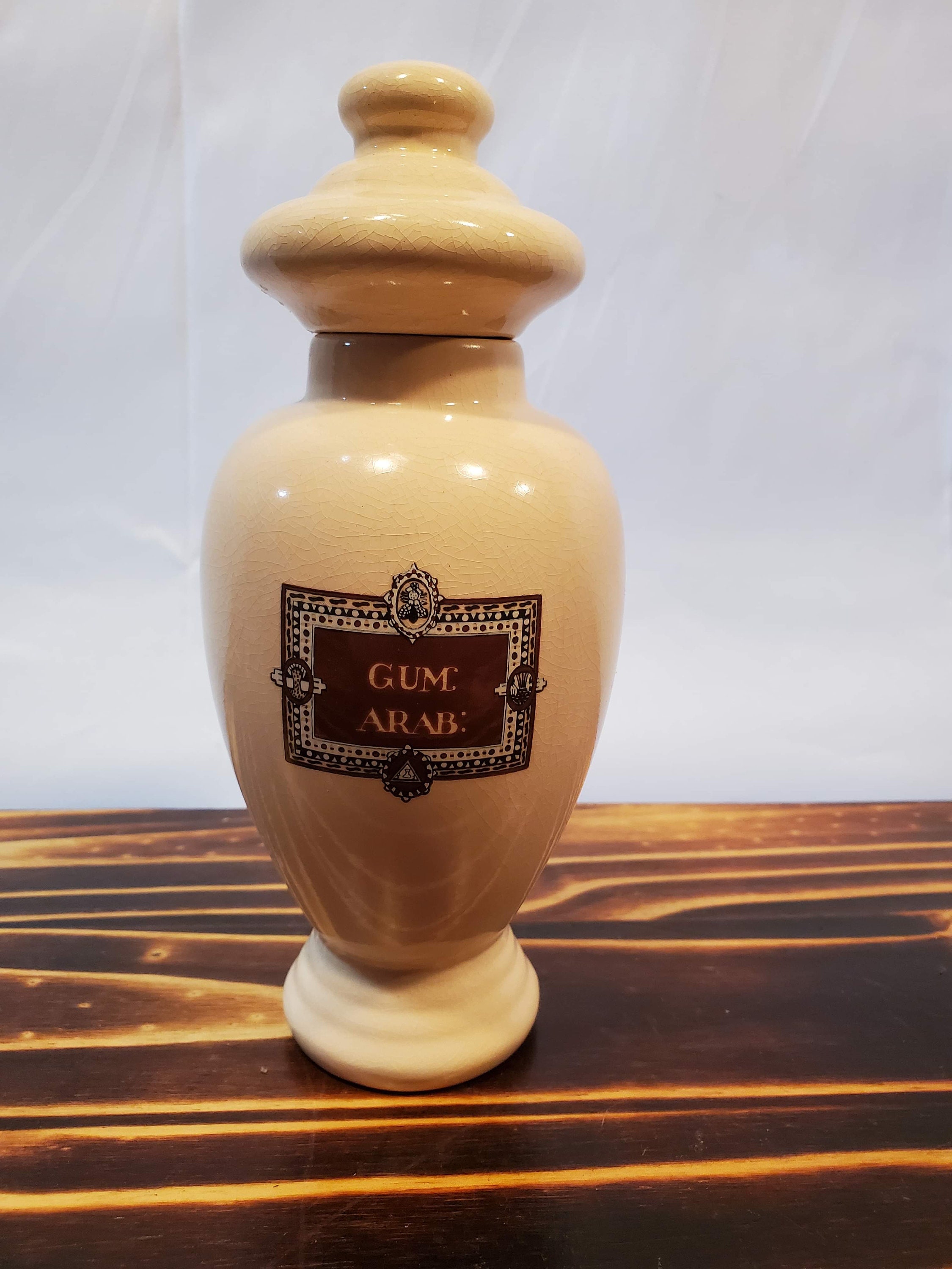 Extremely Rare Gum Arab Vintage Ceramic Apothecary Jar Eli Lilly - Etsy