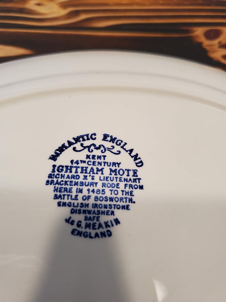 Vintage J&g Meakin Merrie England 14th Century Igntham Mote Platter ...