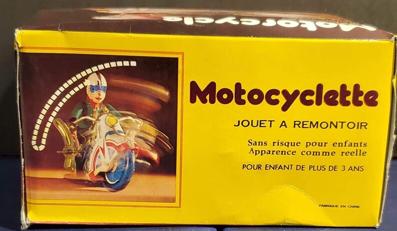Vintage Mechanical Wind up Tin Toy Motorcycle 1970' Collectible Toy - Etsy