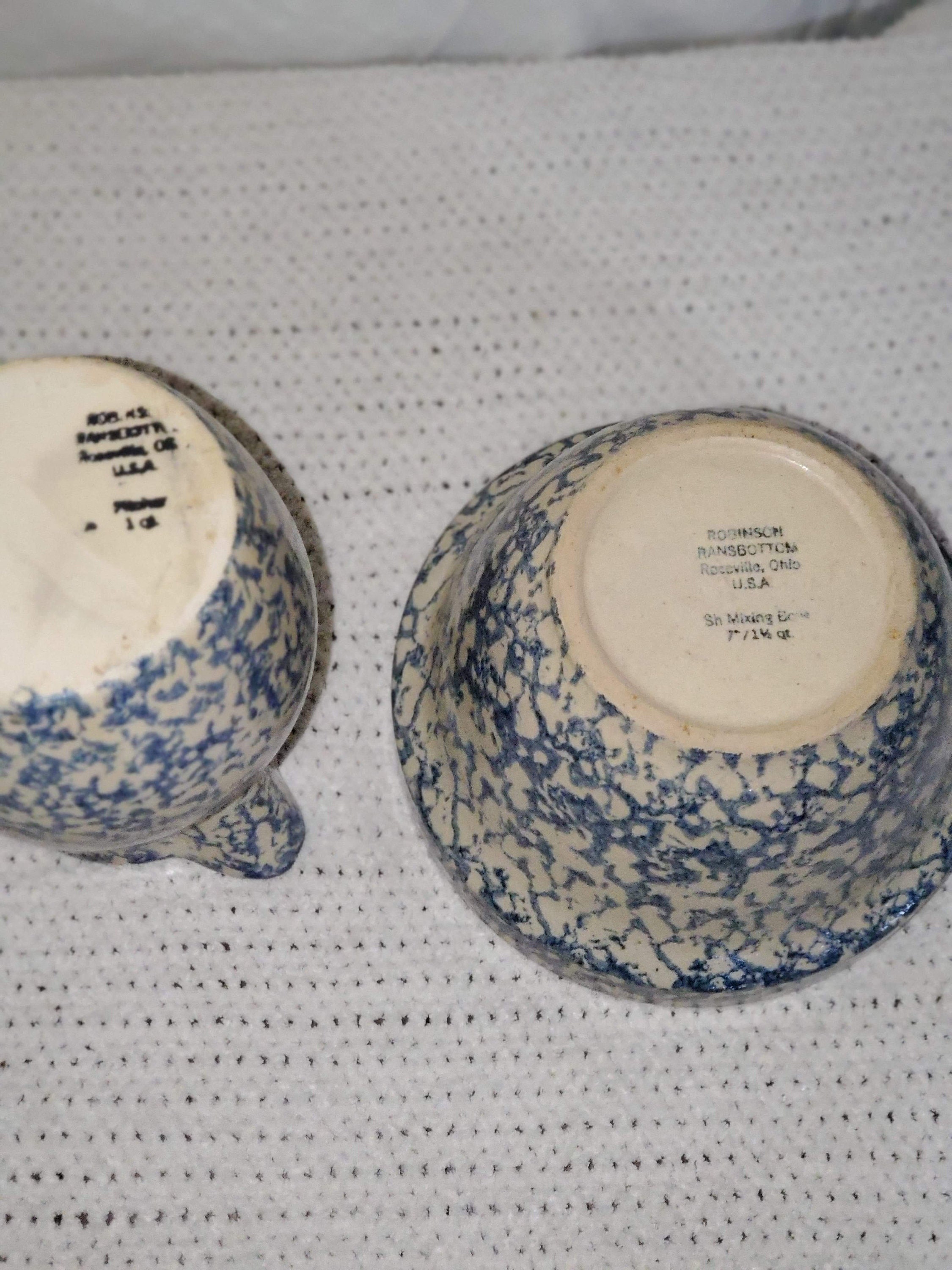 Antique Robinson Ransbottom Pitcher and Bowl - Etsy