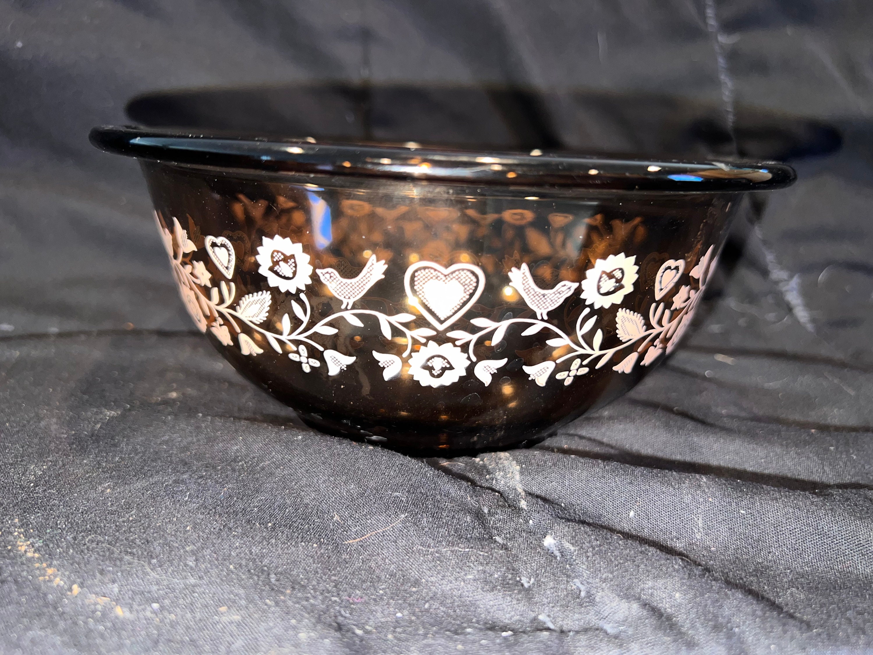 Vintage Pyrex Amber Festive Harvest Nesting Bowls set of 4 Complete Set ...