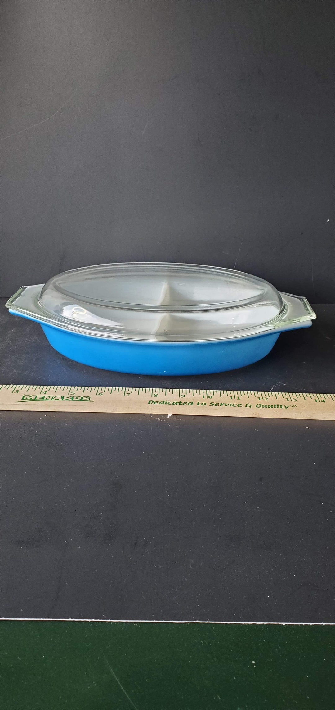 Vintage 1960’s Rare Royal Blue Pyrex Divided Casserole Dish - Etsy