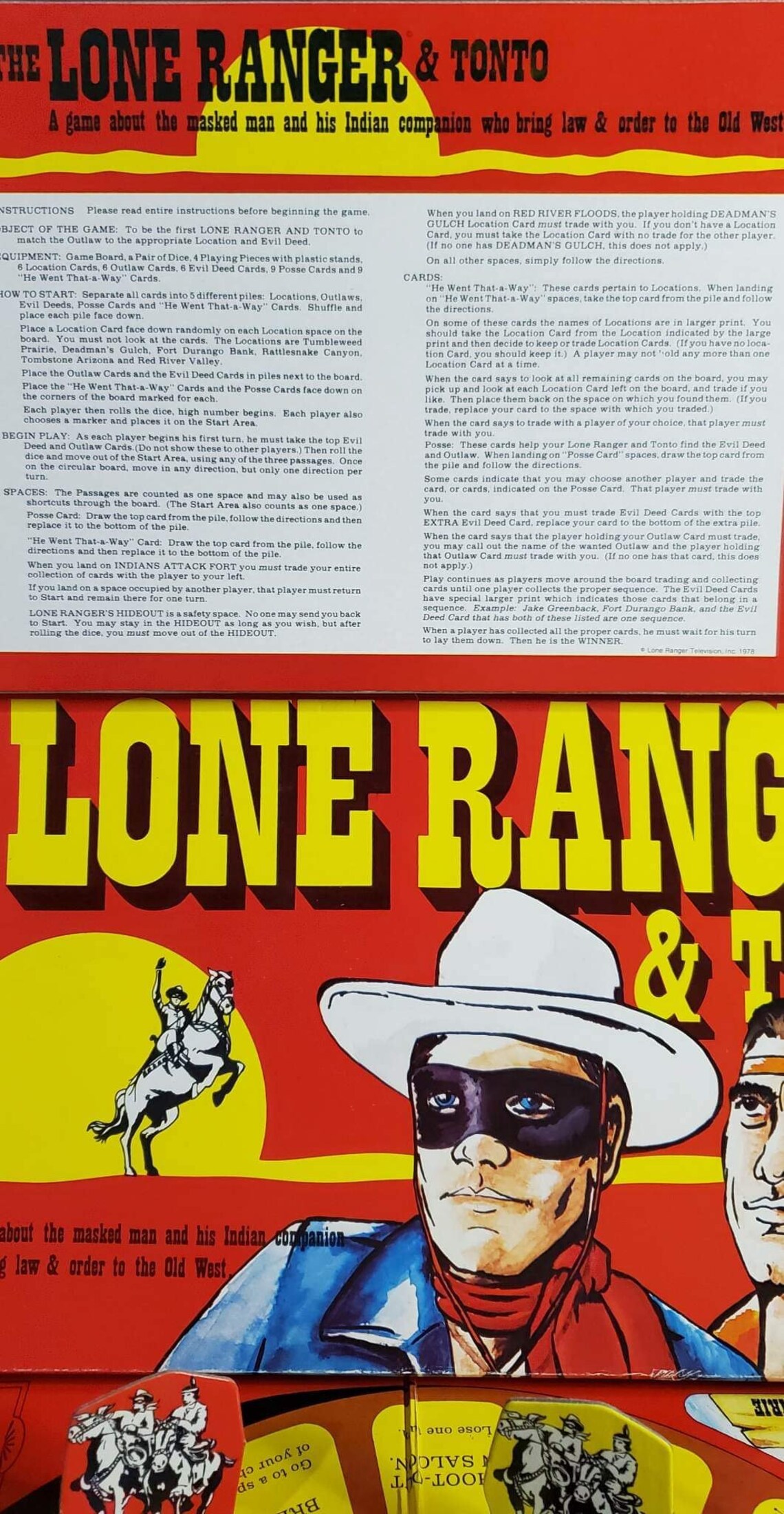 Vintage 1978 Lone Ranger and Tonto Board Game, COMPLETE - Etsy