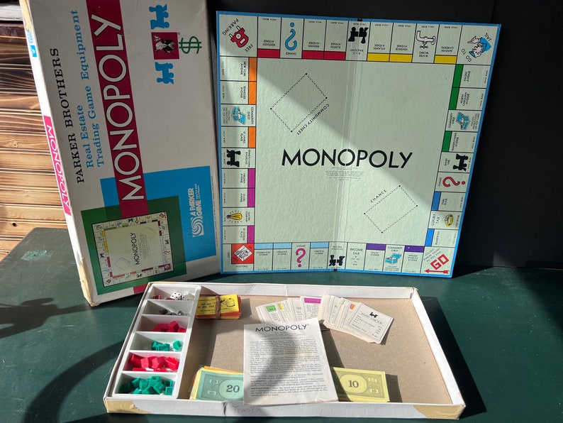 Vintage 1961 Monopoly Parker Brothers Board Game - Etsy