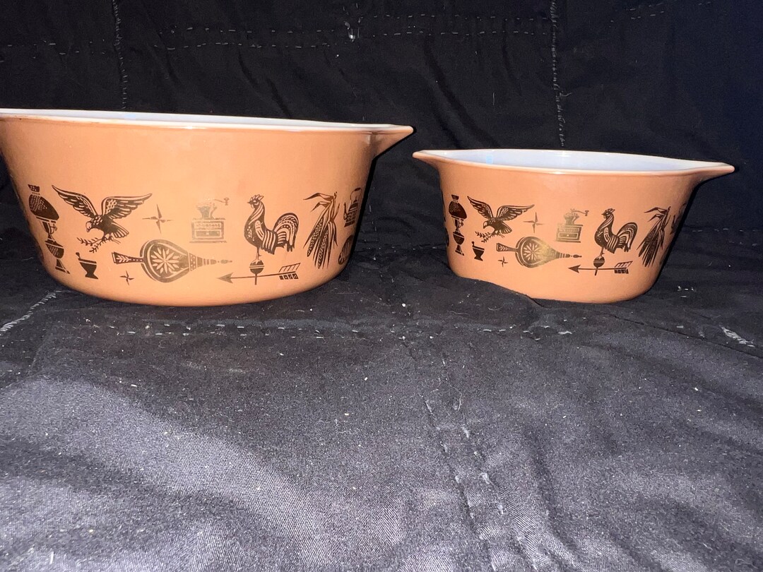 Vintage Americana Pyrex Cinderella Bowls Brown/gold 1970’s - Etsy