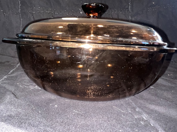Pyrex Amber Glass Casserole Dish With Kid 1.5L - Etsy