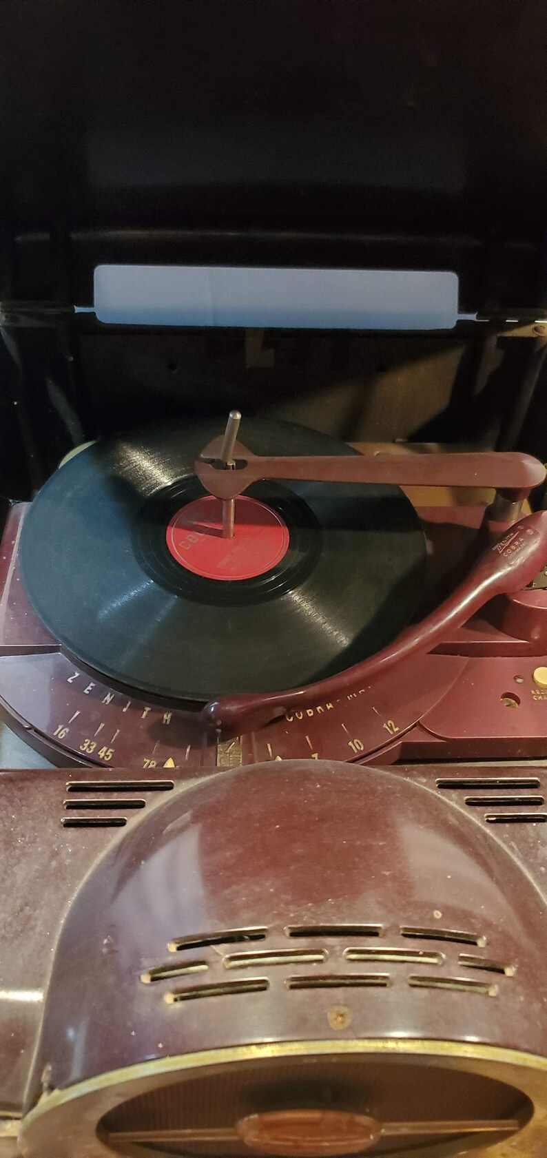 Antique Zenith Record Player/radio Cobra Matic 146.562 1951 - Etsy