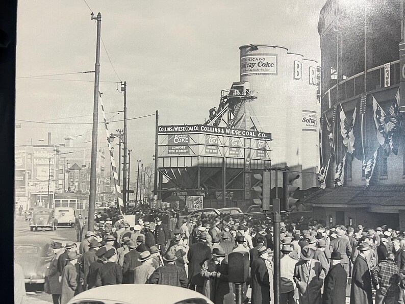 Vintage Chicago Cubs 1945 World Series Wood Tranfer Print, Wrigley ...