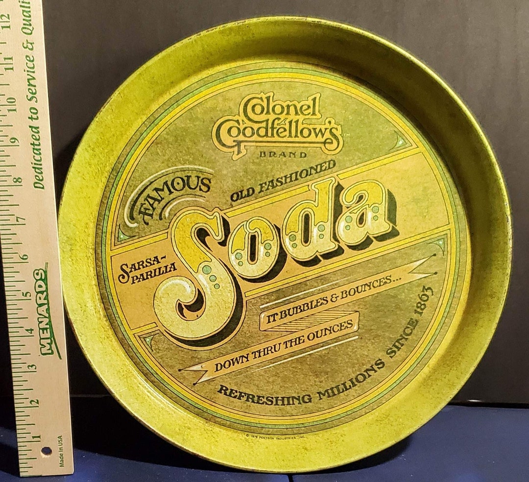 Vintage 1970’s Colonel Goodfellows Soda Advertisement Drink Tray - Etsy