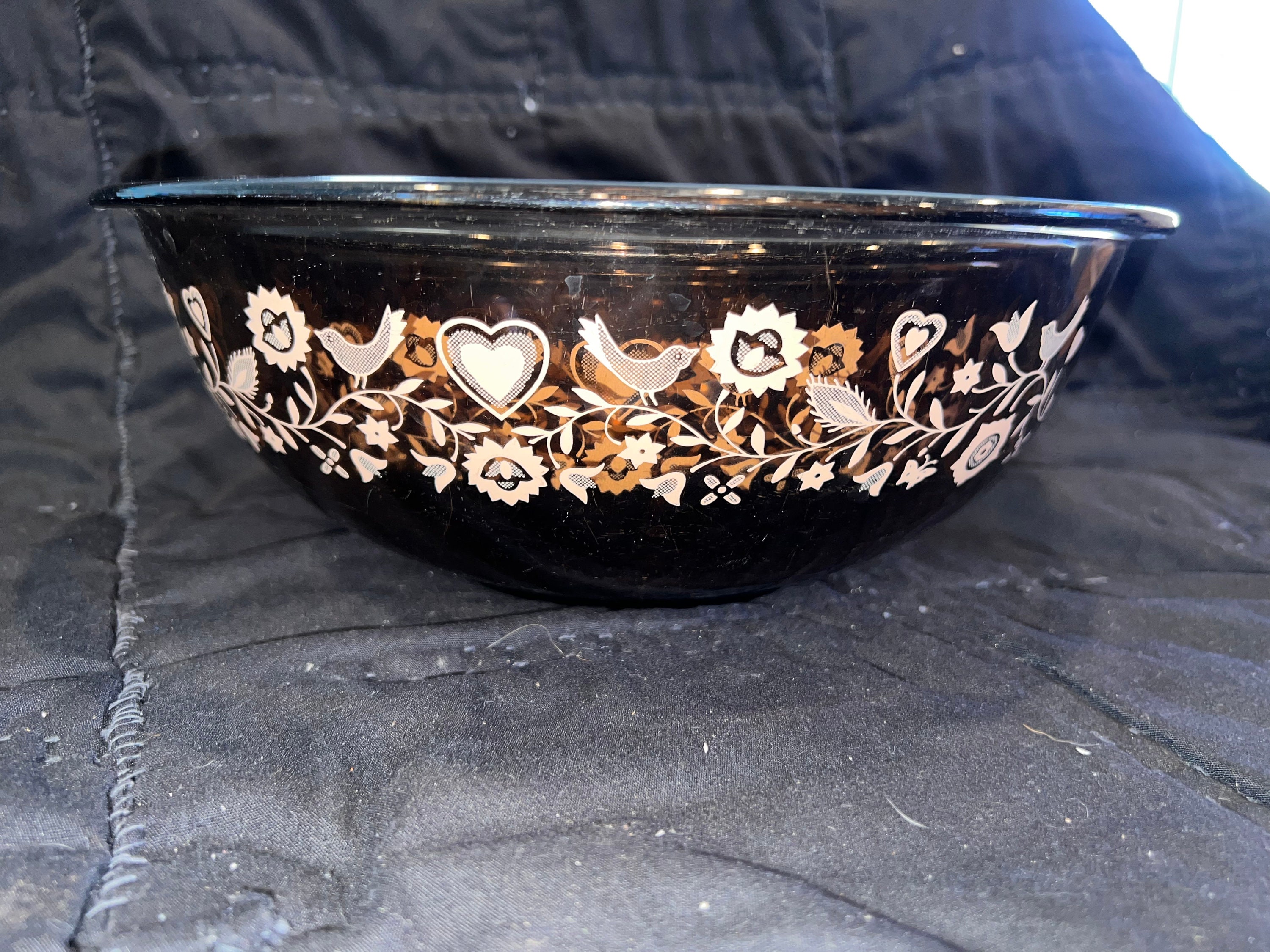 Vintage Pyrex Amber Festive Harvest Nesting Bowls set of 4 Complete Set ...