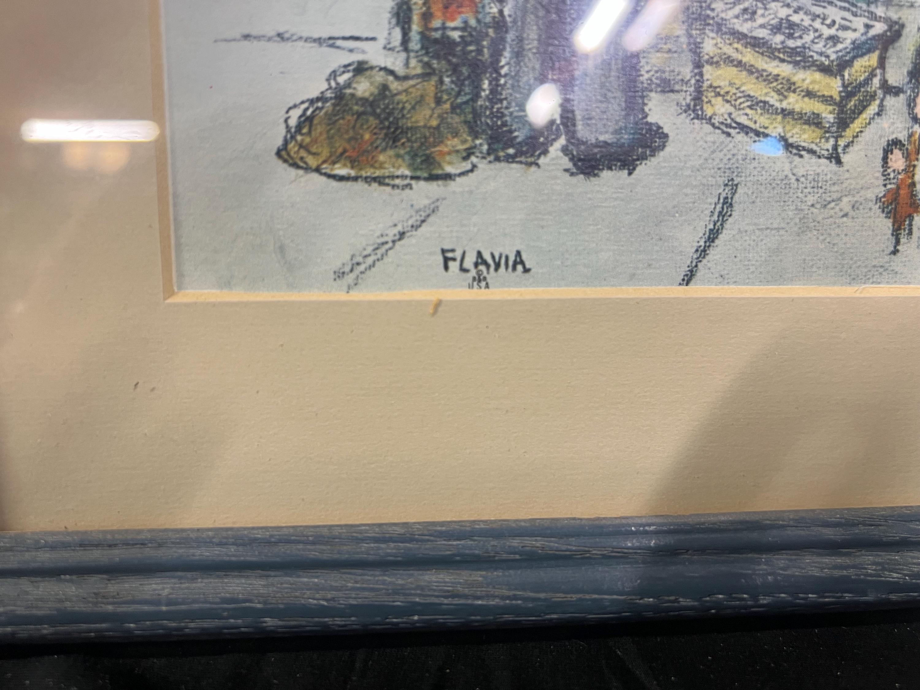 Flavia, Vintage 1960’s Hand Drawn Inspirational 8x10 Framed Picture - Etsy