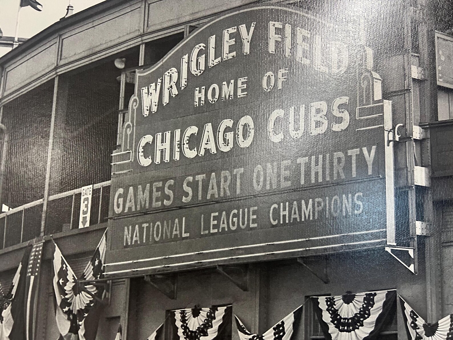 Vintage Chicago Cubs 1945 World Series Wood Tranfer Print, Wrigley ...