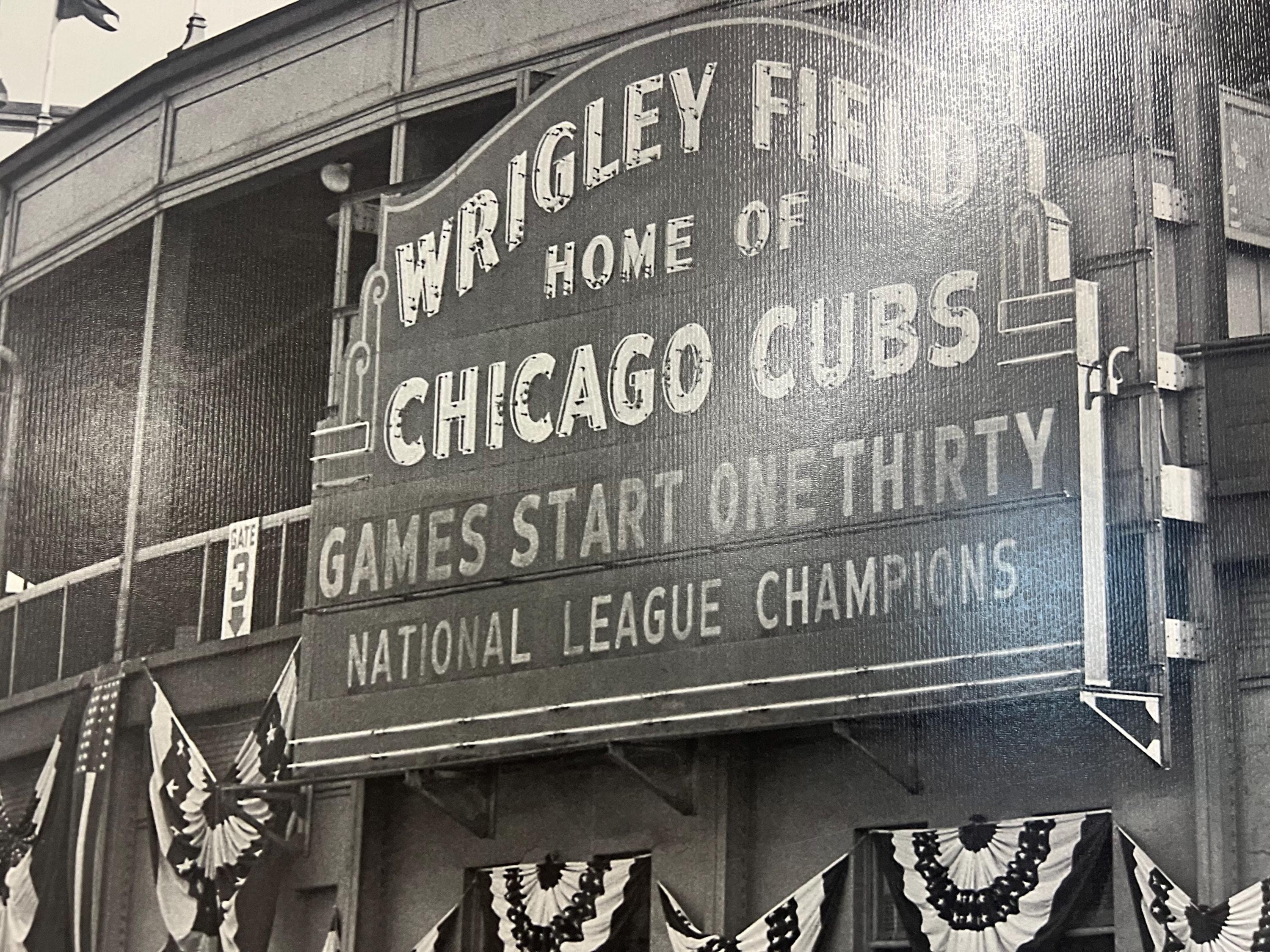 Vintage Chicago Cubs 1945 World Series Wood Tranfer Print, Wrigley ...