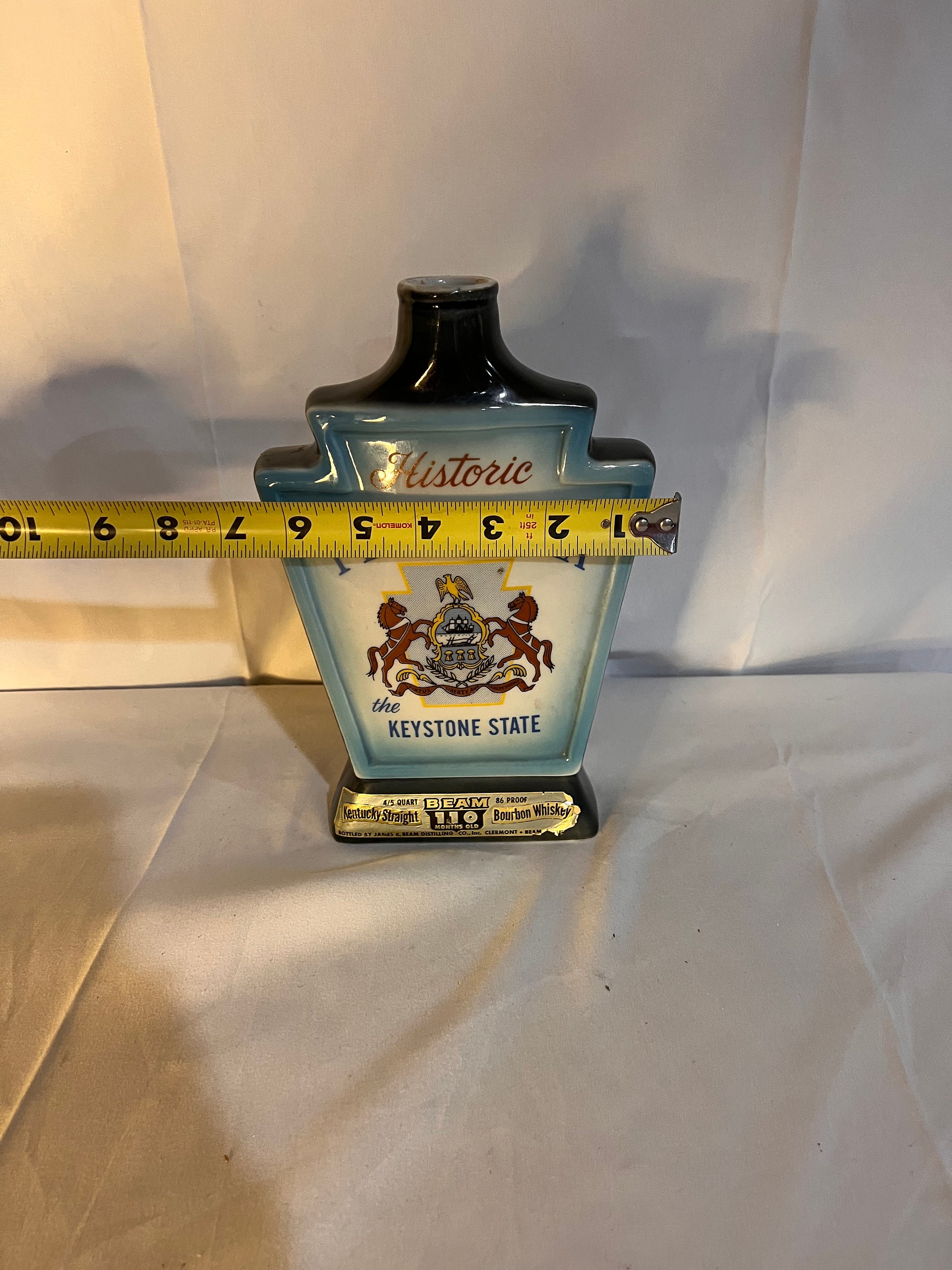 Vintage 1968 Historic Pennsylvania the Keystone State Jim Beam Bottle ...