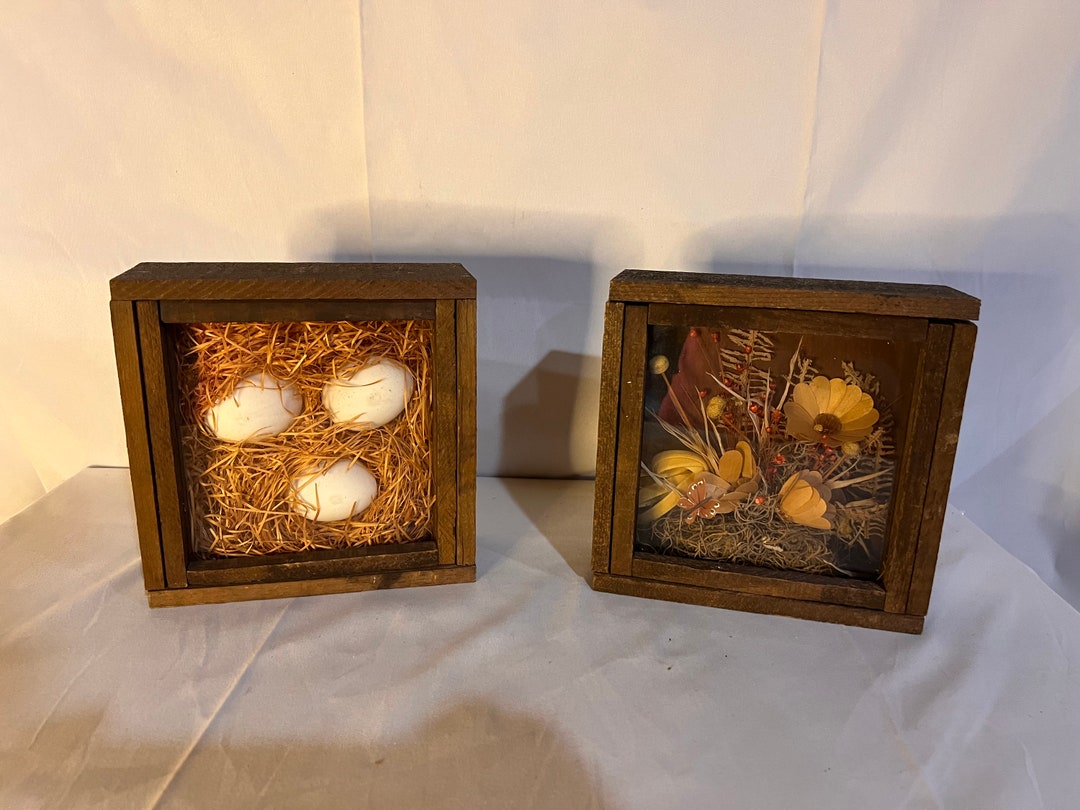 Vintage Farmhouse 1973 Shadow Boxes - Etsy