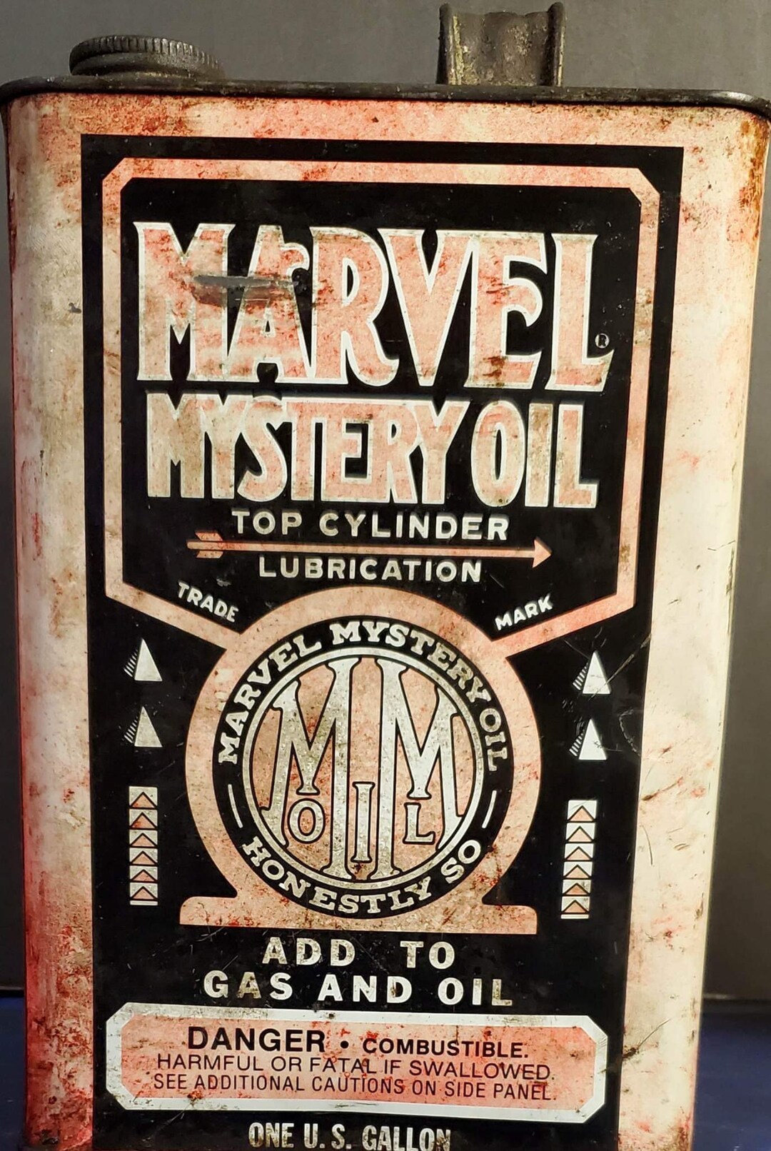 Vintage Marvel Mystery Oil 32 Oz. Can - Rough Condition - Etsy