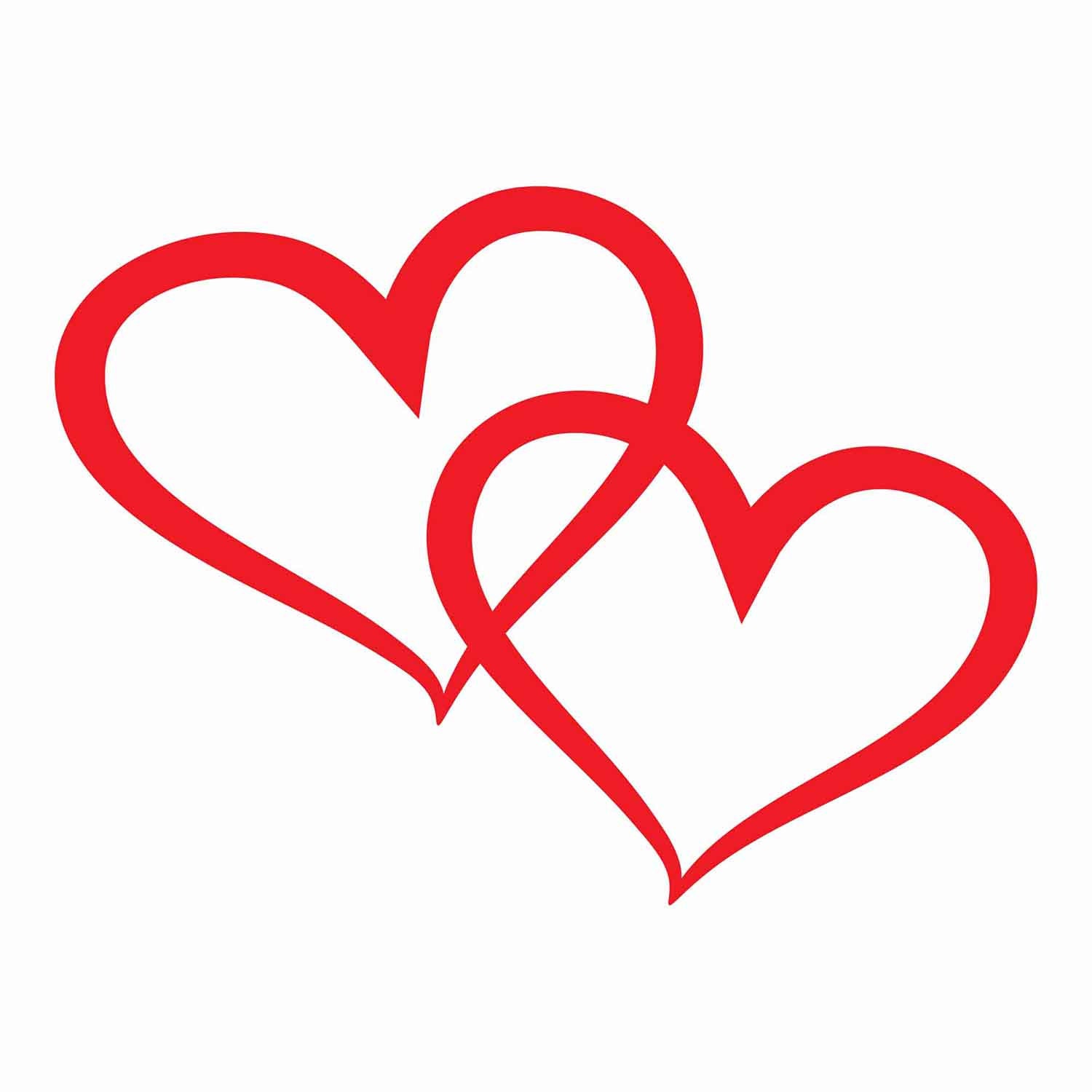 Herz Digitale Doppel rote Herzen SVG, PNG Sofortiger Download rotes ...