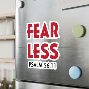 Christian Bible Verse Decal Fearless Sticker Kiss-cut Vinyl Decals Use ...