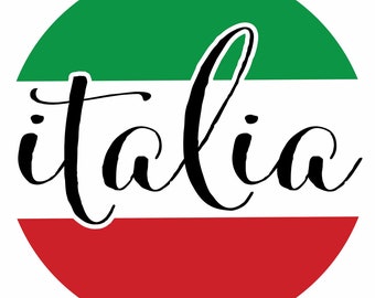 Italian Digital, Italy, Italia, Italian Flag, Heart, Instant Download ...