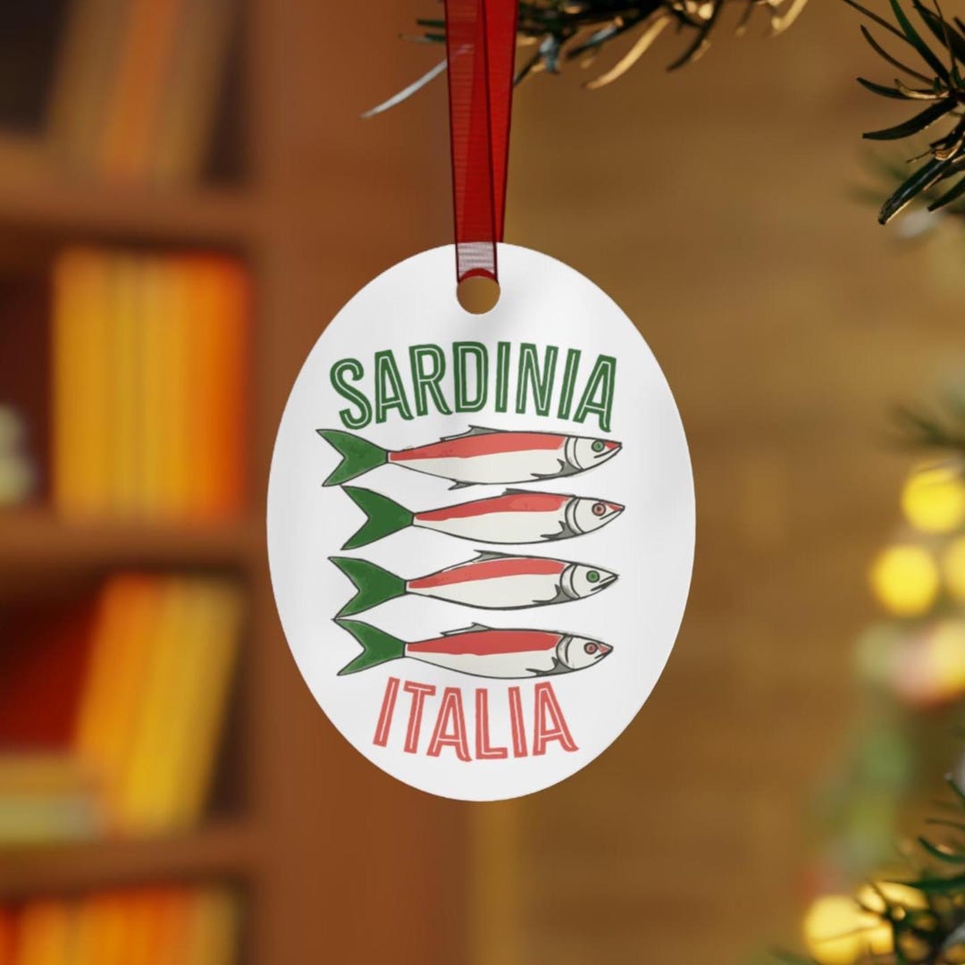 Sardinia Fish Ornament: Italian Holiday Decor, Unique Metal Gift - Etsy
