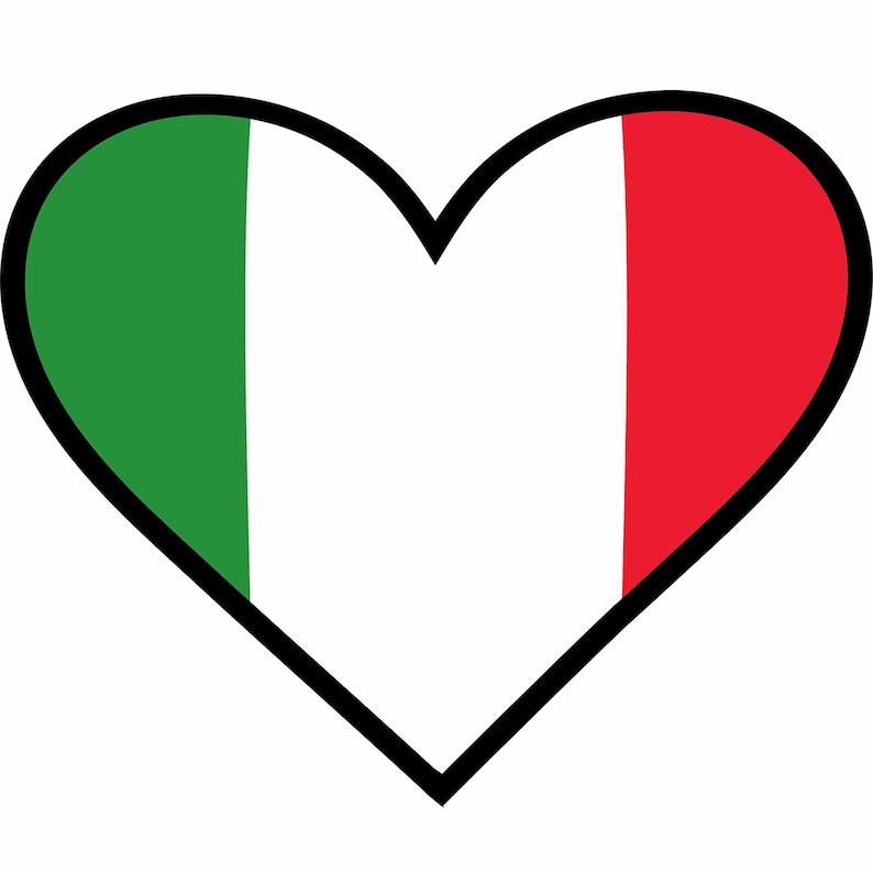 Italian Flag Heart Download Italy Flag Heart for Stickers, Decals, Tshirt, Tumblers, Cards ...
