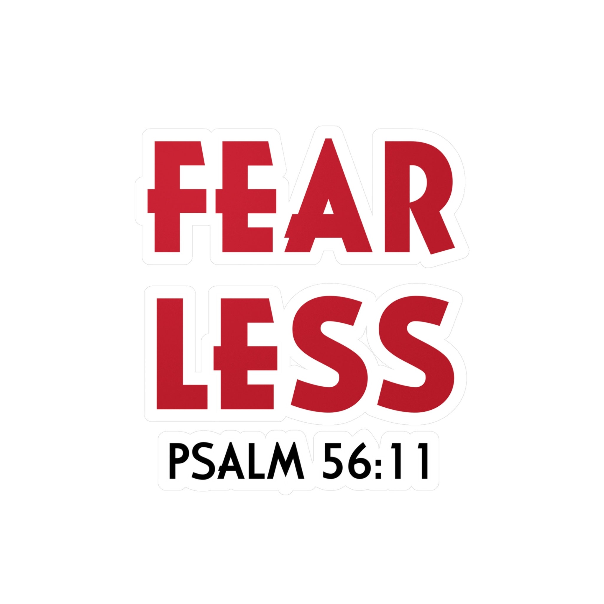 Christian Bible Verse Decal Fearless Sticker Kiss-cut Vinyl - Etsy